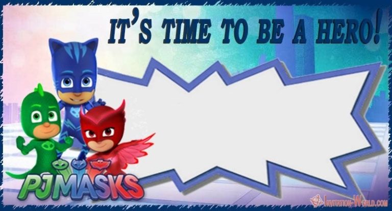 Free PJ MASKS Invitation Cards - Invitation World