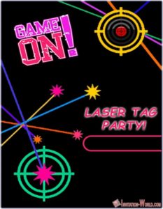 Laser Tag Birthday Party Invitations - Invitation World