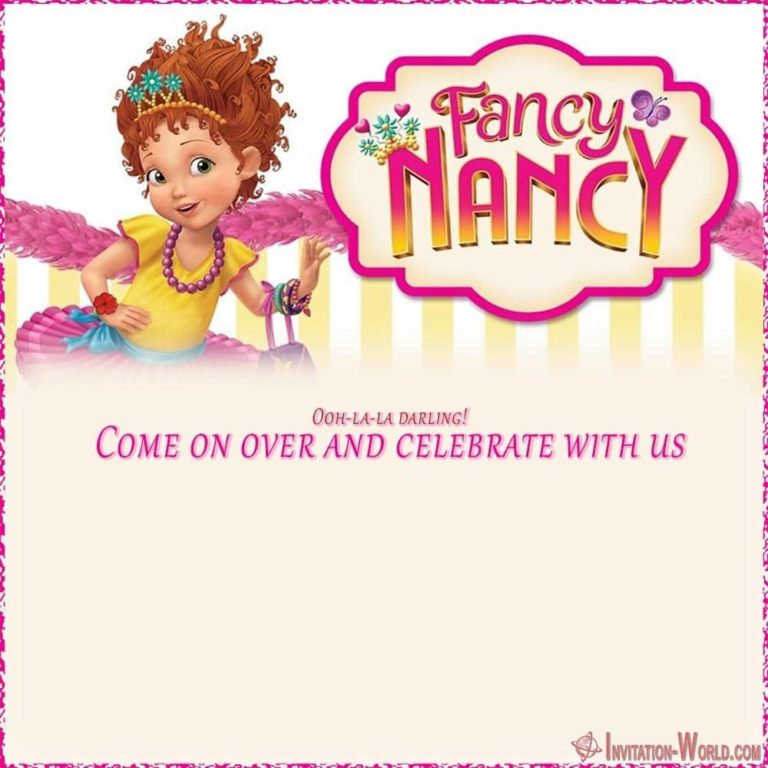 Download Fancy Nancy Invitation Templates - Invitation World